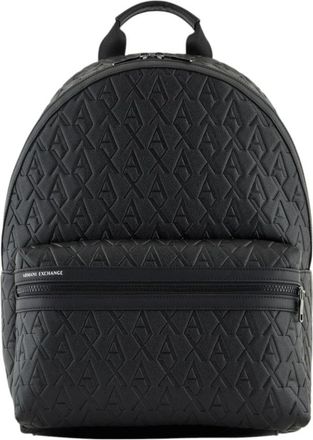 A|X Armani Exchange Umweltfreundlicher Schwarzer Rucksack mit Rei&szlig;verschluss - - Bags - Herren - Schwarzk - ONE SIZE