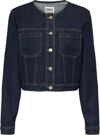 Only Onljoana Ls DNM Jacket Mae Veste, Bleu foncé Denim, L Femmes