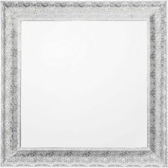 Beliani Vintage Wandspiegel Silber 65 x 65 cm Cavan
