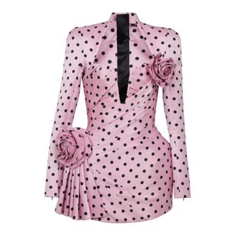 Balmain Femme, Robes, Rose, Taille: 36 FR Robe courte imprim&eacute;e Polka Dots