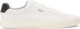BOSS Hommes Aiden Tenn Baskets en Similicuir à contrefort Contrastant