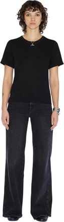 Dr. Denim Femme, Tops, Noir, Taille: 40 FR T-Shirt Modal Manches Courtes
