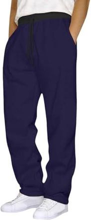 Generic Large Jogging Homme Baggy Sport Sweatpants Y2k D&eacute;tente Travail Ample Pantalon Grande Taille Mens Mode Dint&eacute;rieur Taille Elastique Pantalons Extensible