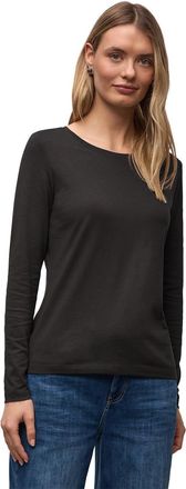 Street One Basic Rundhalsshirt Darkest Brown 34