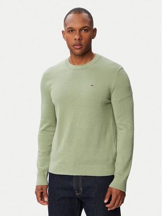 Tommy Jeans Pullover Essential DM0DM22853 Gr&uuml;n Slim Fit