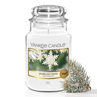 Yankee Candle Company Yankee Candle bougie parfumée Neige étincelante | Format jarre | Bougie longue durée jusquà 150 heures de combustion | Cadeaux parfaits pour les femme