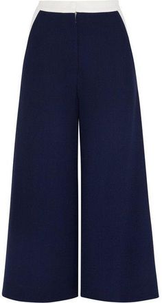 Roksanda Ilincic Navy Hepworth Wide Leg Culottes Size S