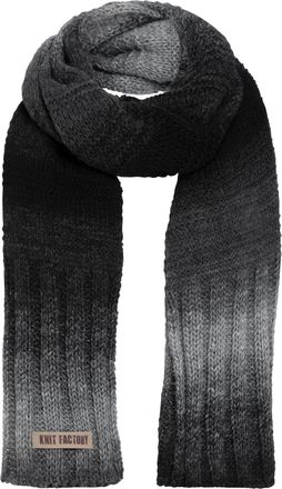 Knit Factory Mace Schal - Winterschal f&uuml;r Damen und Herren - XXL schal aus 10% Alpakawolle - 220x60 cm - Anthrazit/Grau