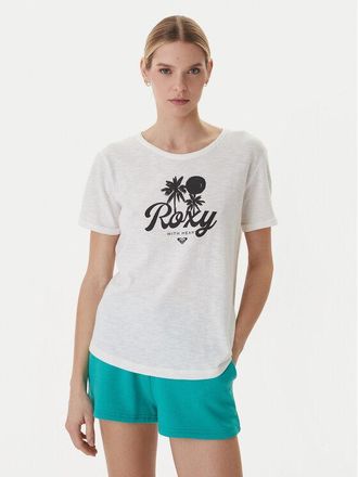 Roxy T-Shirt Oceanwave ERJZT06096 Wei&szlig; Loose Fit