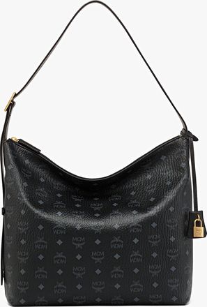 MCM Aren Hobo in Visetos BLACK VISETOS