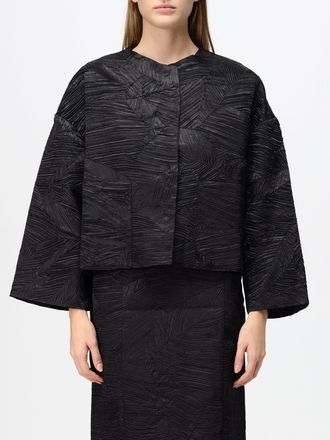 Meimeij Veste courte pliss&eacute;e en polyester &agrave; la coupe d&eacute;contract&eacute;e