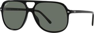 Ray-Ban unisex, Accessoires, Noir, Taille: 56 MM Lunettes de soleil polarisées noir/vert