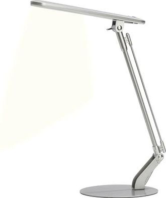 Brilliant Lampe Brendan LED Schreibtischleuchte titan | 1x 6W LED integriert (SMD), (680lm, 4100K) | Druckschalter am Kopf