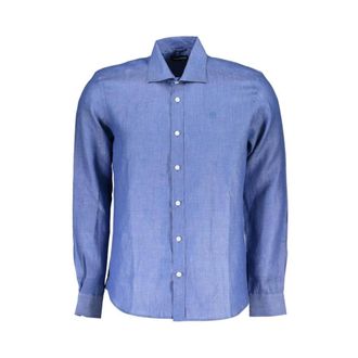 North Sails Leinenhemd mit langen &Auml;rmeln - - Shirts - Herren - Blau - M