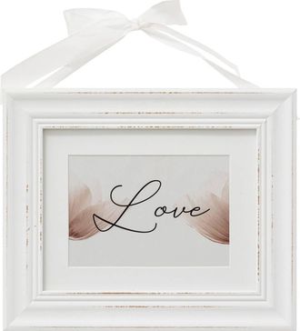 Atmosphera Atmosphera - Fotorahmen Ruban - Holz und Glas - 17x12 cm - Weiß