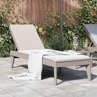 vidaXL Chaise longue cappuccino 186x60x29 cm pp - Vidaxl