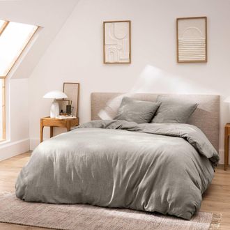 Douceur d'Intérieur Bettwäsche, 3-teilig (260 x 240 cm), Meline, Anthrazit, 100% Baumwolle, gefärbt