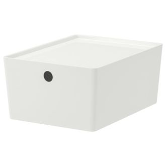IKEA Kuggis Box mit Deckel weiß Größe 10 ¼x13 ¾x6 602.802.05