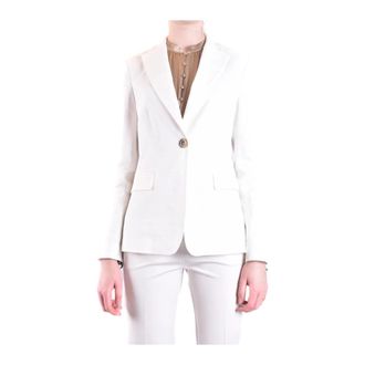Pinko Blazer mit Reverskragen und Knopfleiste - - Jackets - Damen - Wei&szlig; - XS