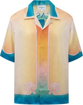 Casablanca chemise en satin à col cubain - Tons neutres