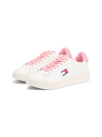 Tommy Jeans Plateausneaker TOMMY JEANS ARCHIVE 98, Damen, Gr. 36, ivory, rose, Nappaleder, Textil, unifarben mit Farbeins&auml;tzen, Basic, Schuhe Plateausneaker, Frei