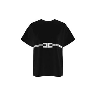 Elisabetta Franchi Femme, Tops, Noir, Taille: 38 FR T-Chemises