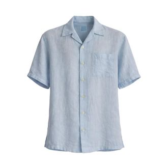 120% Lino Kurzarmhemden - - Shirts - Herren - Blau - 2XL