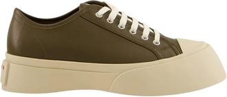Marni Homme, Chaussures, Vert, Taille: 41 EU Baskets basses en cuir Pablo