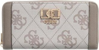 Guess Femme, Accessoires, Gris, Taille: ONE Size Portefeuille zipp&eacute; avec compartiments int&eacute;rieurs