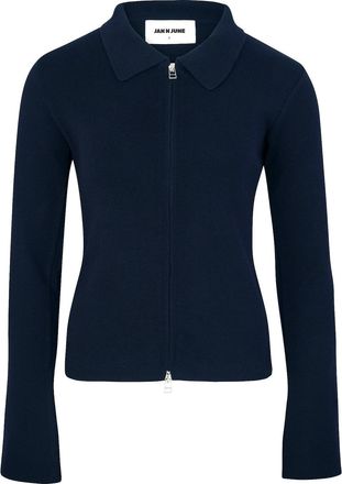 JAN 'N JUNE Damen vegan Zip Strickjacke Tyrie Nightfall