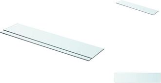 vidaXL Regalb&ouml;den 2 Stk. Glas Transparent 70x15 cm - Wandregal - Glasregal - Regalboden - Dekorationselement - Wohnaccessoires