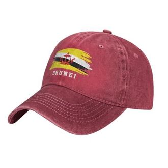 Generic Sun Protection Casquettes Drapeau du Brunei Respirante Pare-Soleil Casquette Unisexe Chapeau Soleil pour Voyage Course Soir&eacute;es