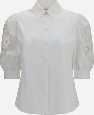 Valentino Shirt with Sangallo lace sleeves Female 42