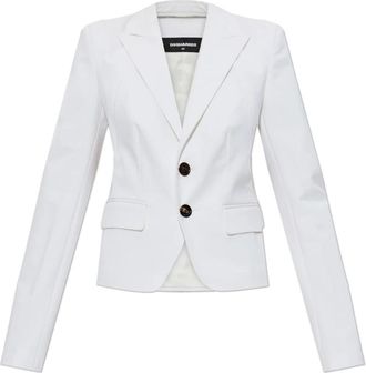 Dsquared2 Femme, Vestes, Blanc, Taille: 32 FR Blazer avec Manches Amovibles