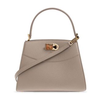 Ferragamo Studio Box Small Bag - - Bags - Damen - Beige - ONE SIZE