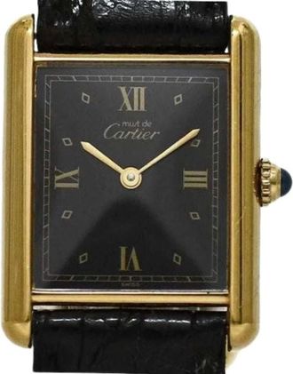 Cartier unisex, Pre-owned, Noir, Taille: ONE Size Montre Vintage Pre-owned en Acier Inoxydable