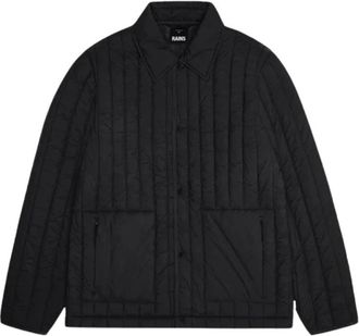 Rains Femme, Vestes, Noir, Taille: 40 FR Banja Liner Overshirt