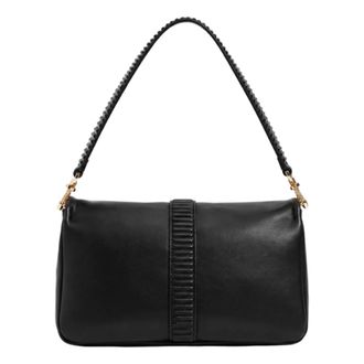 Twinset Umh&auml;ngetasche mit &Uuml;berschlag - - Bags - Damen - Schwarzk - ONE SIZE