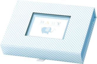 R&ouml;ssler Selection Papier 14571930001 - Fotobox Baby Boy mit Magnetverschluss, f&uuml;r 13 x 18 cm Bilder, hellblau, 1 St&uuml;ck