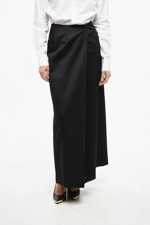 Givenchy Wool-Blend Maxi Skirt with Front Dart Givenchy