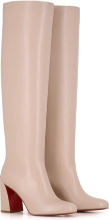 Christian Louboutin Leder High Boot - - Shoes - Damen - Beige - 39 EU