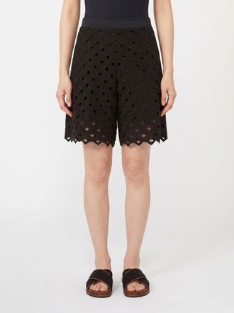 Max Mara Short ajour&eacute; taille haute en coton m&eacute;lang&eacute;