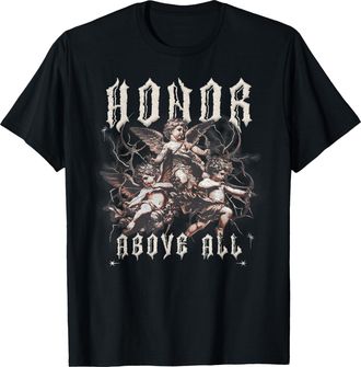 Trendy Apparel Honor Above All Cherubs Wielding Bow & Arrow T-Shirt