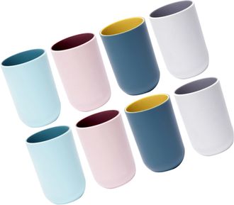 TOPBATHY 8 St&uuml;ck Pp Trinkbecher Pp Kunststoffbecher Kreativer Zahnbecher Badezimmer Trinkbecher Badezimmer Wasserbecher Tragbarer Zahnb&uuml;rstenbecher Wiederverwe