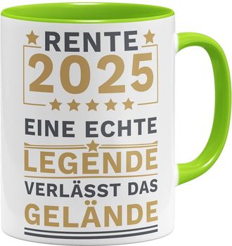 OM3 eine Legende verlässt das Gelände - Rente 2025 Kaffee-Tasse mit Spruch Abschiedsgeschenk Ruhestand| Keramik Becher | 11oz 325ml | Beidseitig Bedruckt 