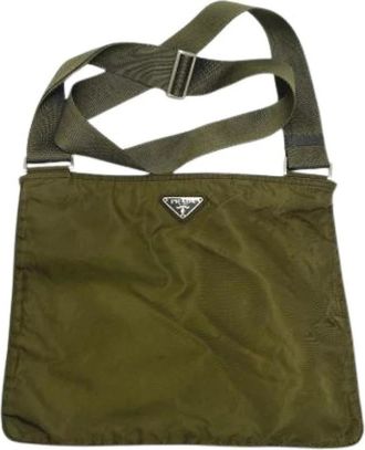 Prada Pre-owned Vintage Nylon Shoulder Bag - Femme - Pre-owned - Vert - Taille: ONE Size