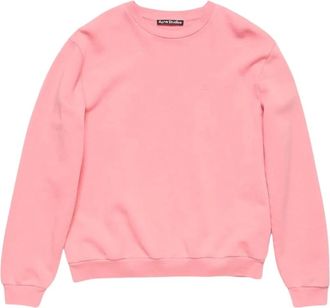 Acne Studios Femme, Sweatshirts et sweats &agrave; capuche, Rose, Taille: 36 FR Fleece Face Logo SweaT-shirt