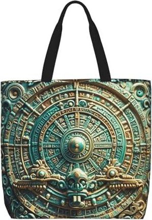 Generic Fin Du Monde Selon Le Calendrier Maya Sac Courses D&eacute;contract&eacute; Tote Bag R&eacute;utilisable Sac A Main Femme Pour Plage Voyage Universit&eacute;