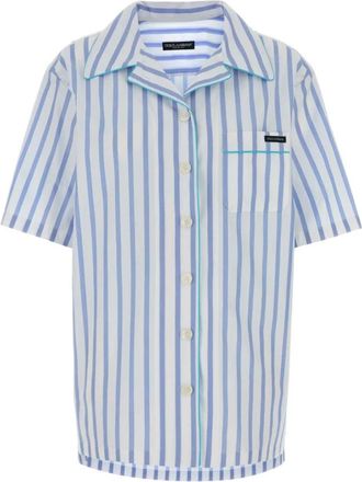 Dolce & Gabbana Femme, Blouses et Chemises, Bleu, Taille: 40 FR Camicia