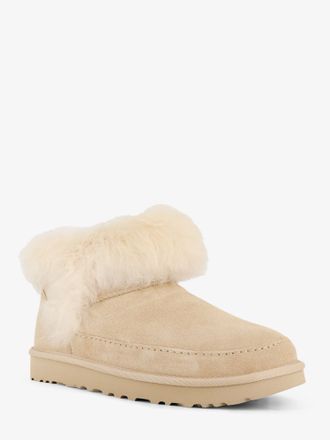 UGG Womens Classic Ultra Mini Suede Boots Beige Pelle